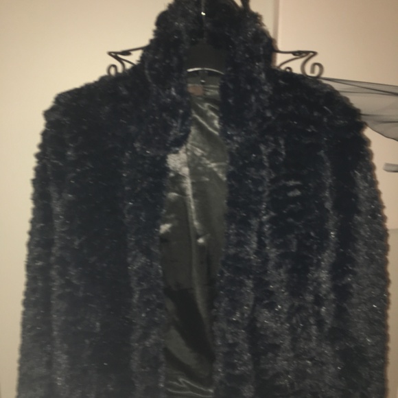 Fever | Jackets & Coats | Fever Black High Collar Faux Fur Boucle ...